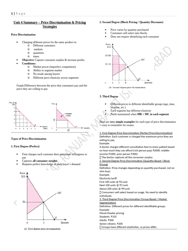 Price Discrimination & Pricing Strategies | PDF | Price Discrimination ...