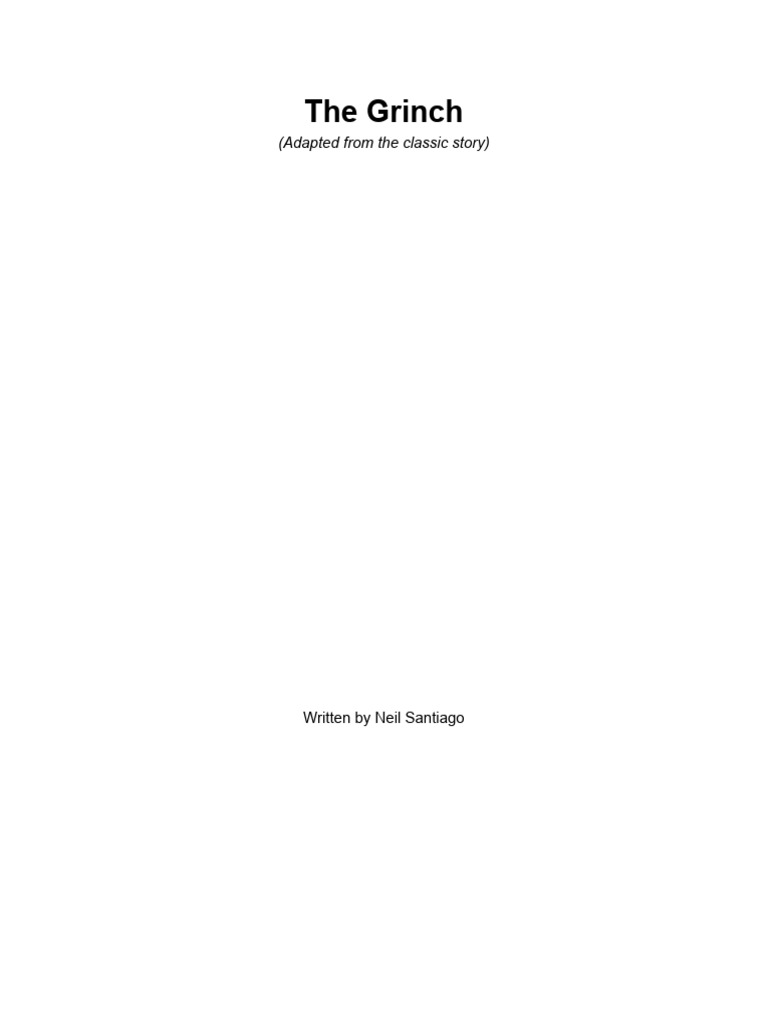 The Grinch | PDF | Christmas