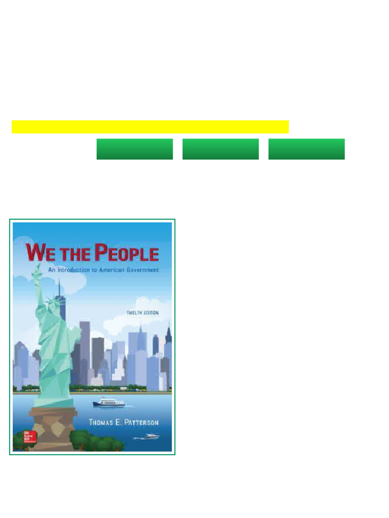 (Ebook) We The People: An Introduction To American Government by Thomas ...