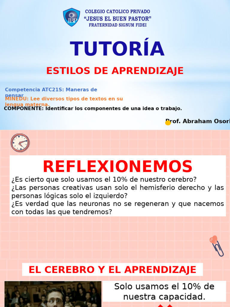 PPT Estilo de Aprendizaje-2do Sec (1) | PDF