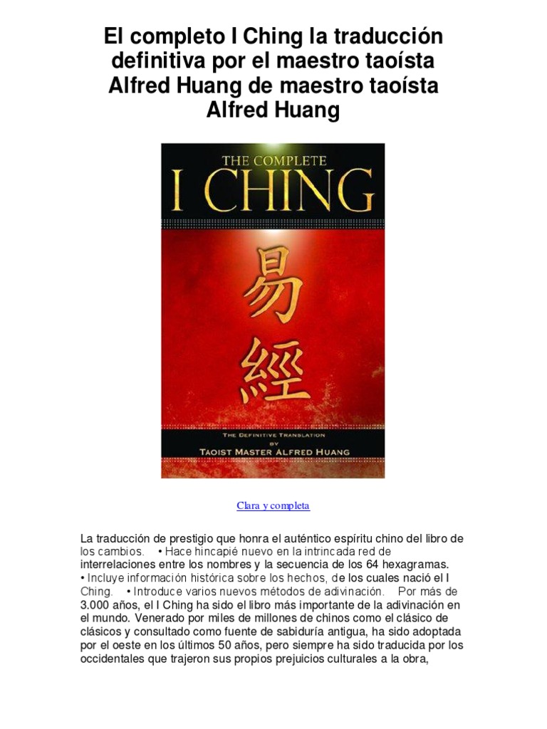 Traducción Definitiva del I Ching | PDF