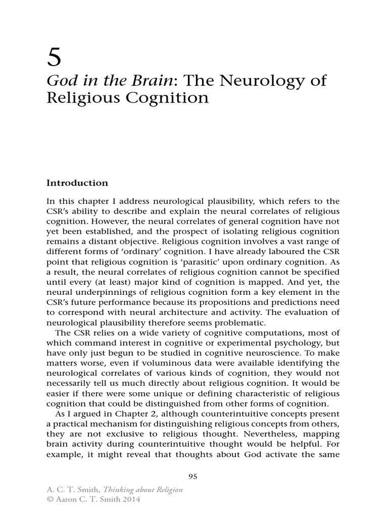 God in The Brain A Neurology of God Cognition | PDF | Cognition ...