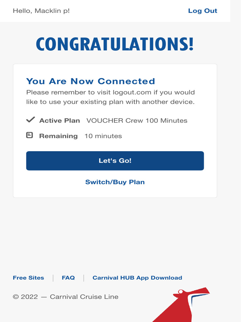 Carnival Cruise Line Account Details | PDF