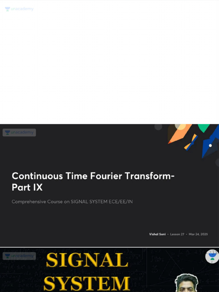 Continuous Time Fourier Transform Part IX With Anno | PDF