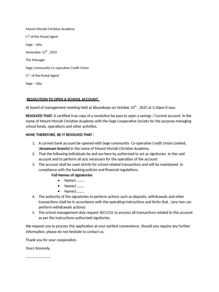 Resolution Letter | PDF