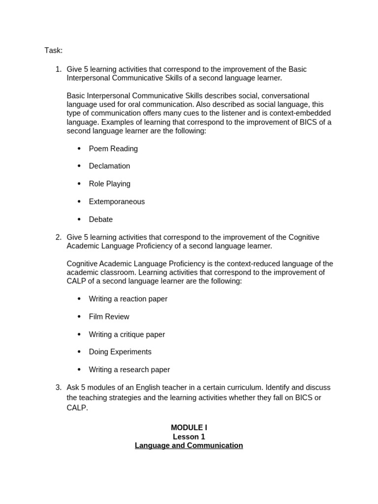 EL107 Module 5 - Assignment | PDF | Communication | Educational Assessment