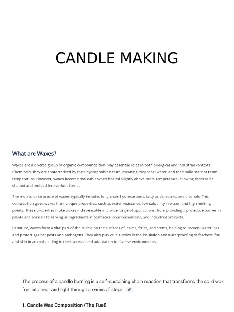 Candle Making | PDF