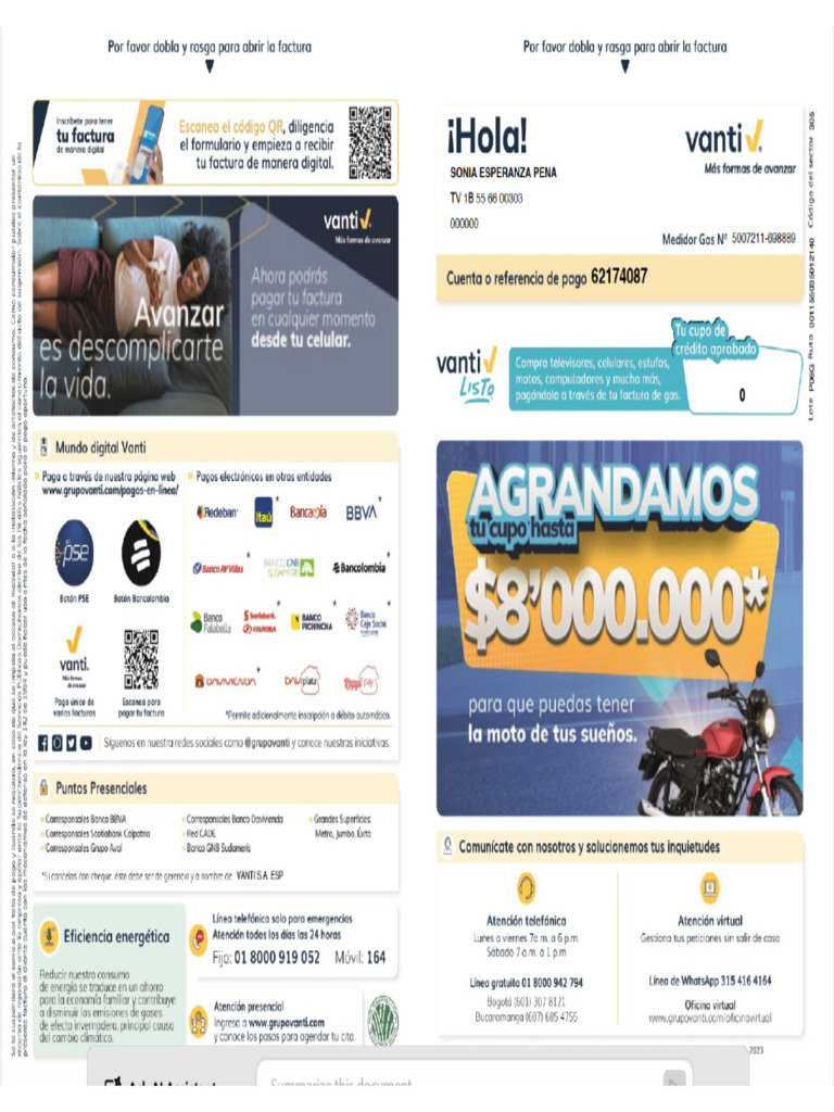 Vanti Gas Marzo 2025 | PDF