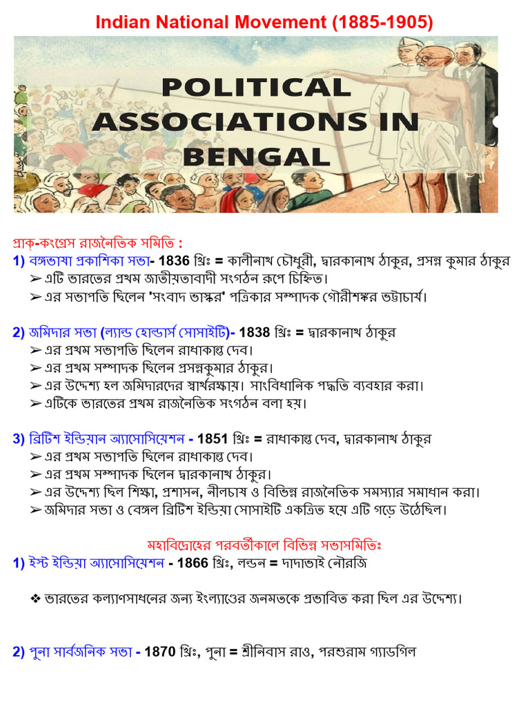 P2 Indian National Movement (1885-1905) | PDF