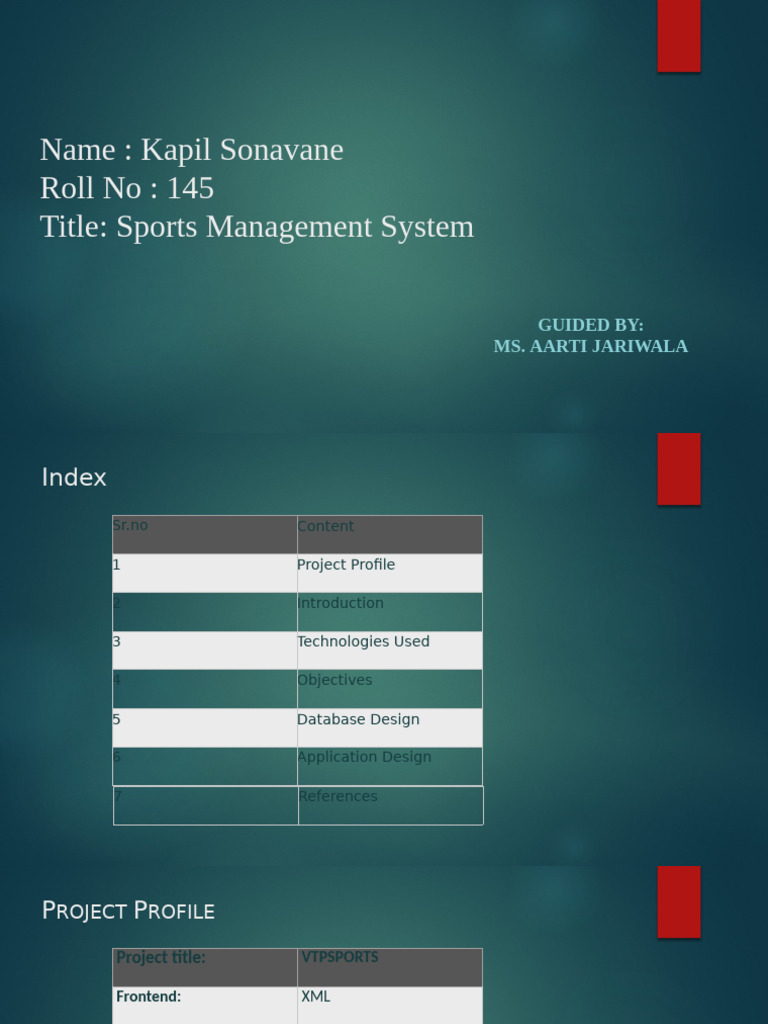 VTP Sports Management System Overview | PDF | Java (Programming ...