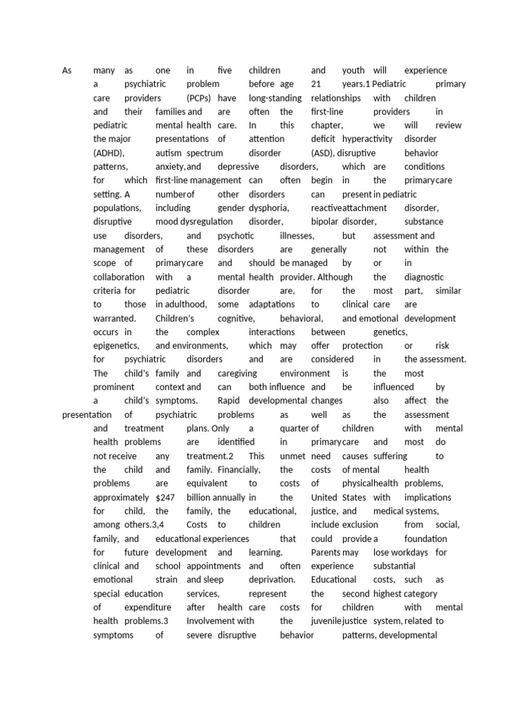 Child and Adolescent Behavioral Health | PDF | Mental Disorder ...