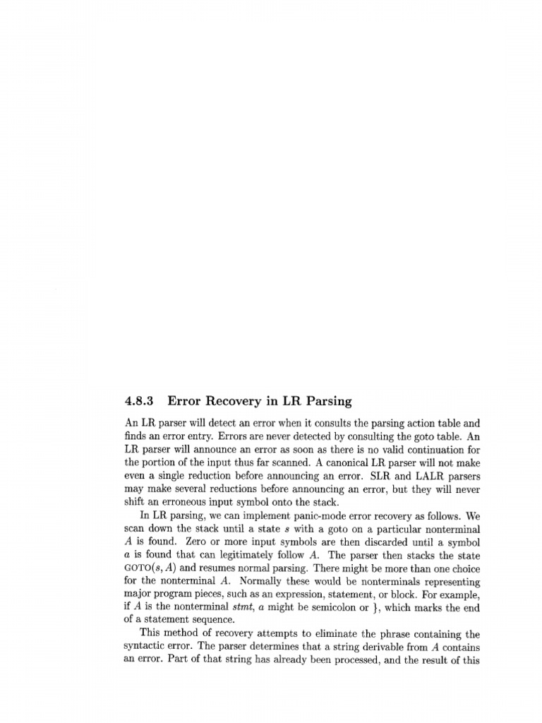 Lecture 7-Chapter 4 Subsection 4.8.3 | PDF | Parsing | Software Engineering