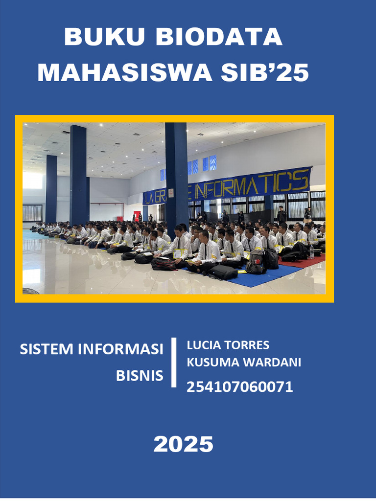 Buku Biodata Mahasiswa SIB 2025 - LUCIA TORRES | PDF