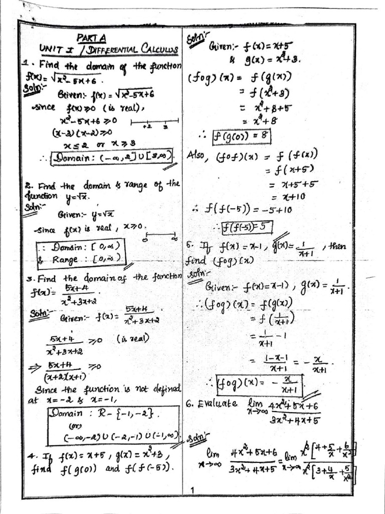 Ma5101 Two Marks | PDF