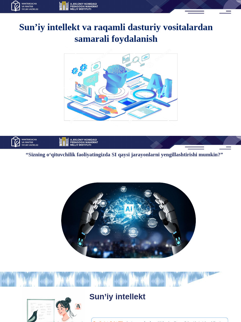 Sun'Iy Intellekt | PDF
