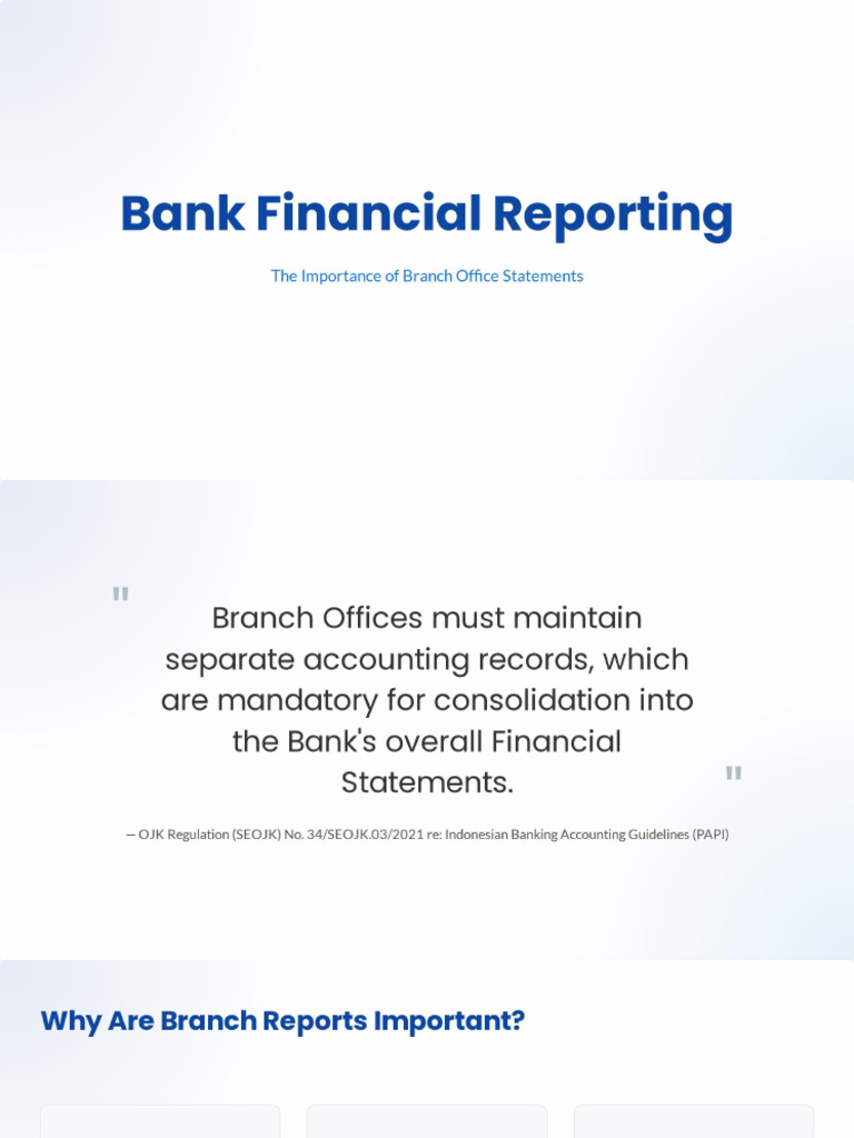 Branch Financial Reporting | PDF