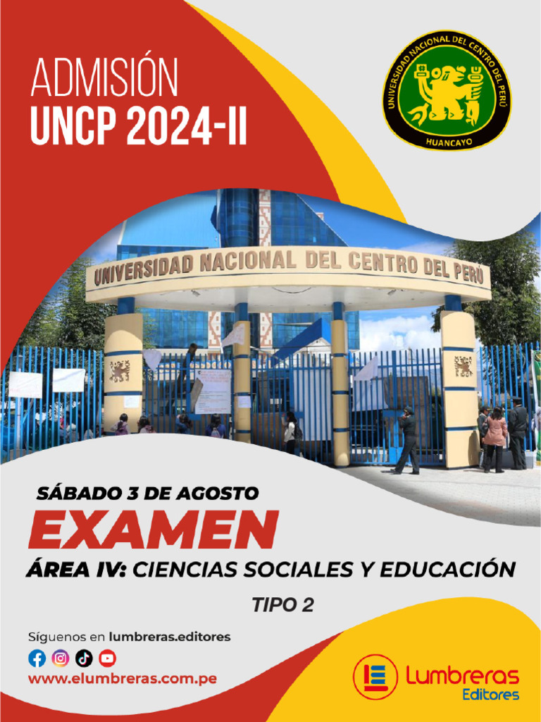 Ex - Adm - Uncp 2024-II - Area IV (t2) | PDF | Esparta