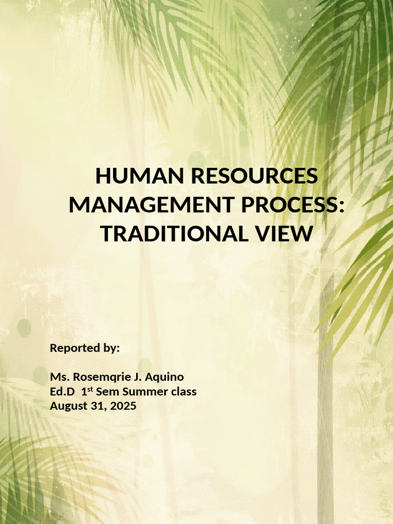 Hrd Report and Summary | PDF | Human Resources | Teachers