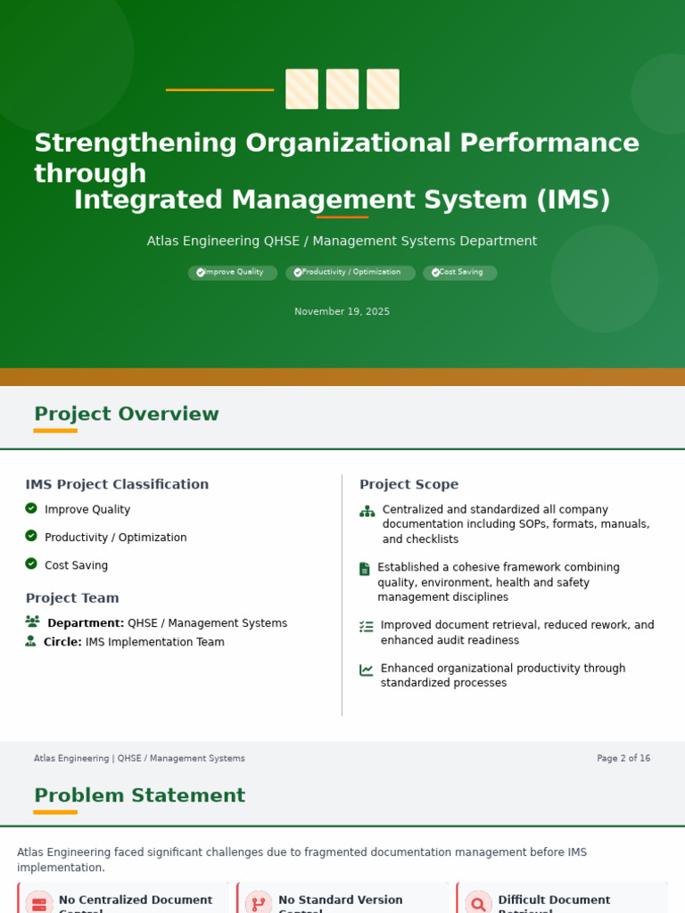 Strengthening Organizational Performance Through Integrated Management ...