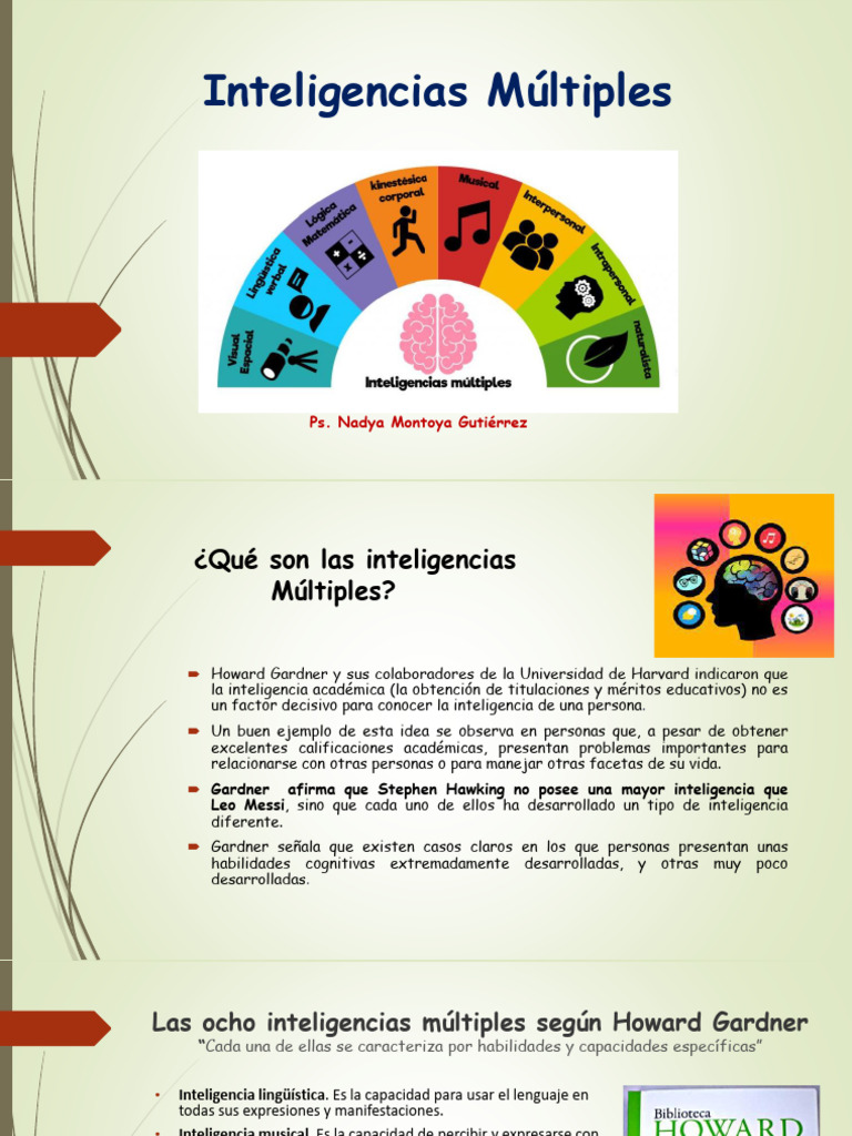 Tipos de Inteligencias Múltiples según Gardner | PDF