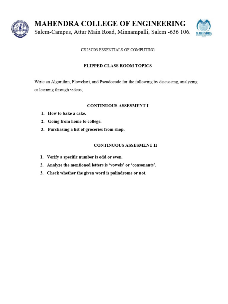 ESC Flipped Class 1room A | PDF | Bit | Mathematics