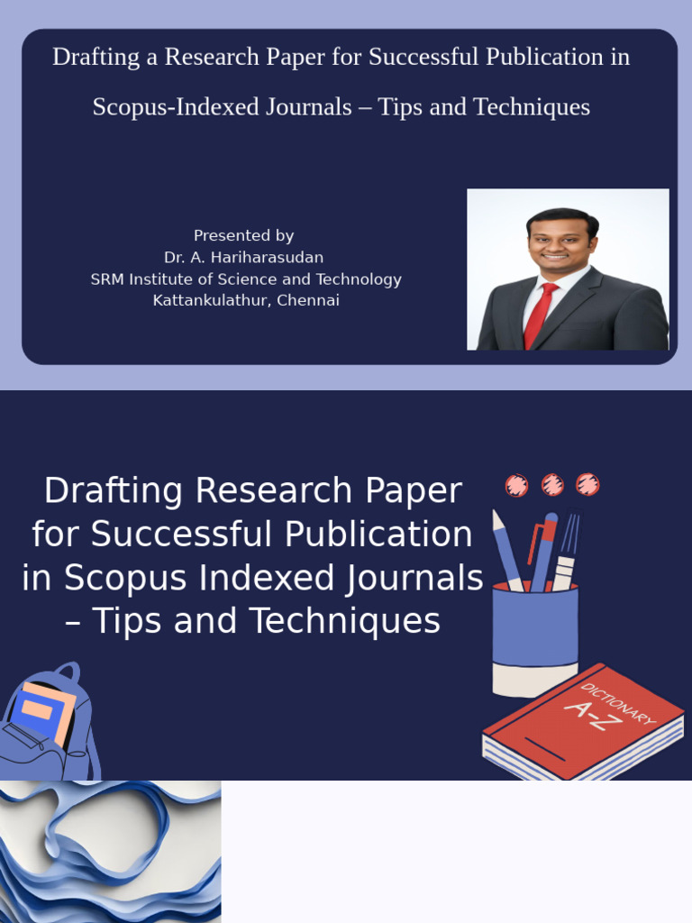 SRM, Ramapuram - Drafting A Research Paper For Successful Publication ...