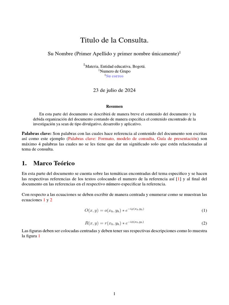Formato de Consulta | PDF
