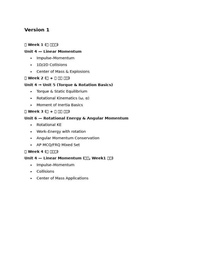 AP Physics 1 Syllabus | PDF