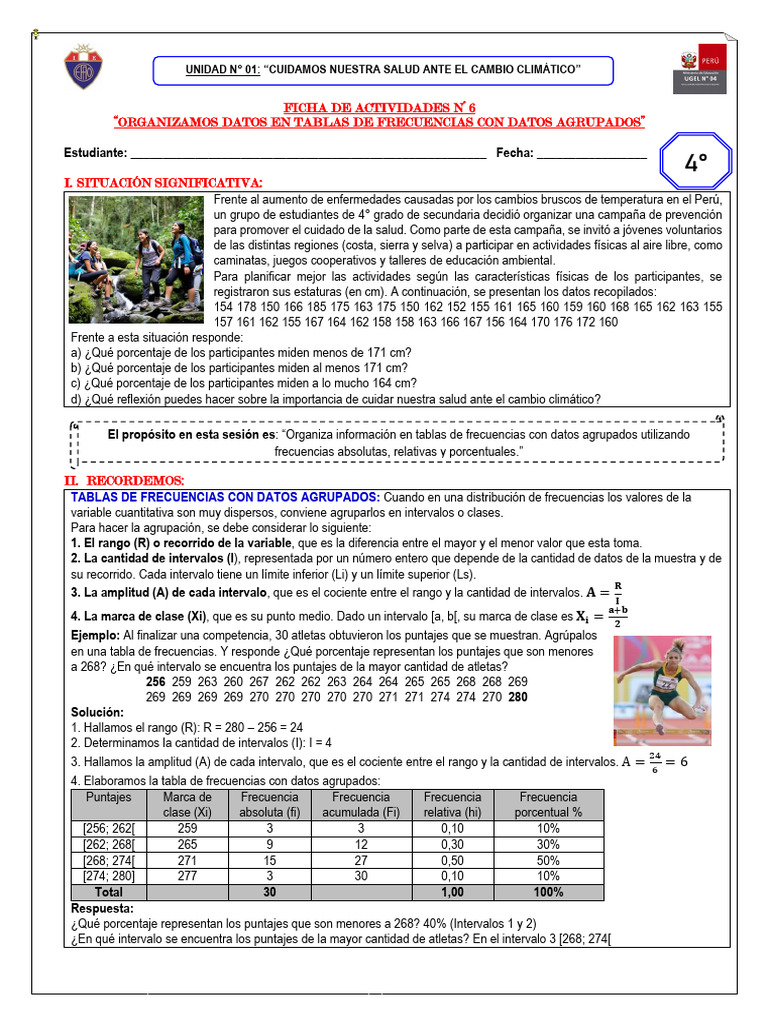 u1 s08_1 Ficha Tablas Con Datos Agrupados | PDF