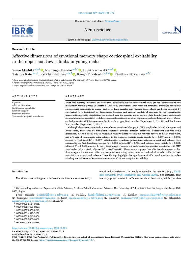 Affective Dimensions of Emotional Memory Shape Cor | PDF | Emotions | Anger
