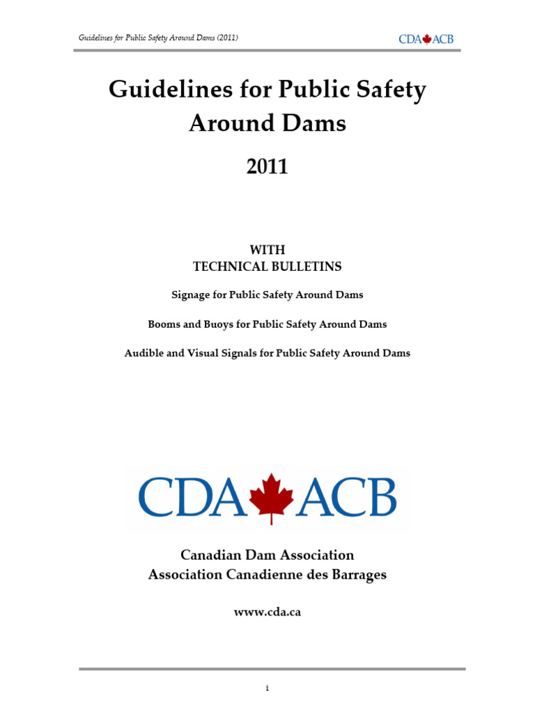 CDA Guidelines for Public Safety Around Dams 2011 - Chin Kok Toh of ...