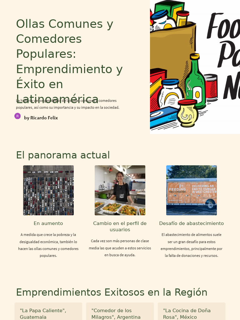 Ollas Comunes y Comedores Populares Emprendimiento y Exito en ...