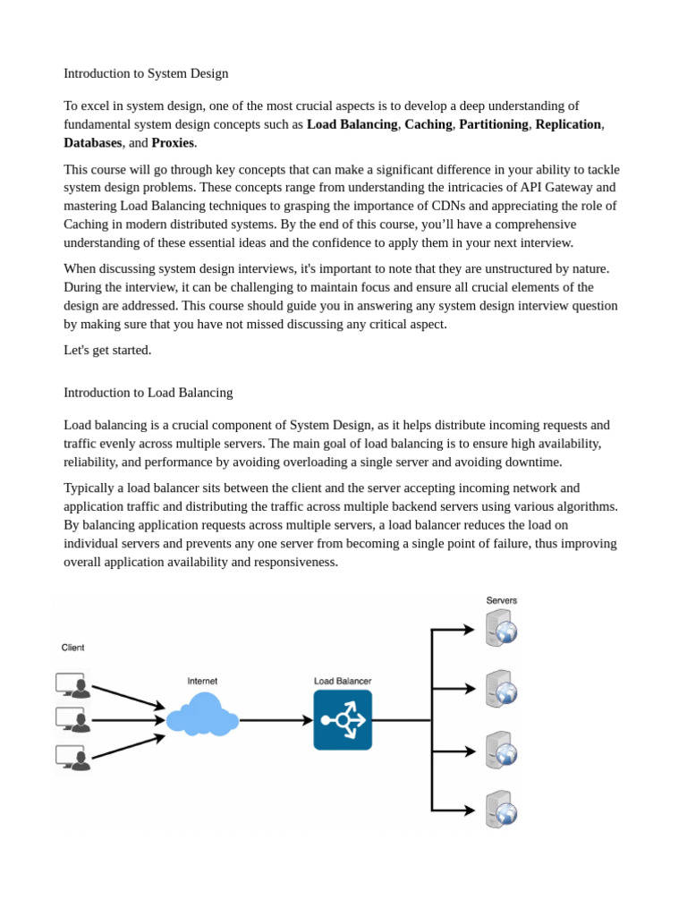 Grokking System Design Fundamentals | PDF | Load Balancing (Computing) | Cloud Computing