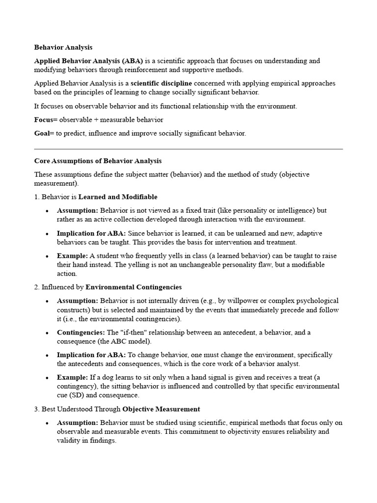Understanding Applied Behavior Analysis | PDF | Reinforcement ...