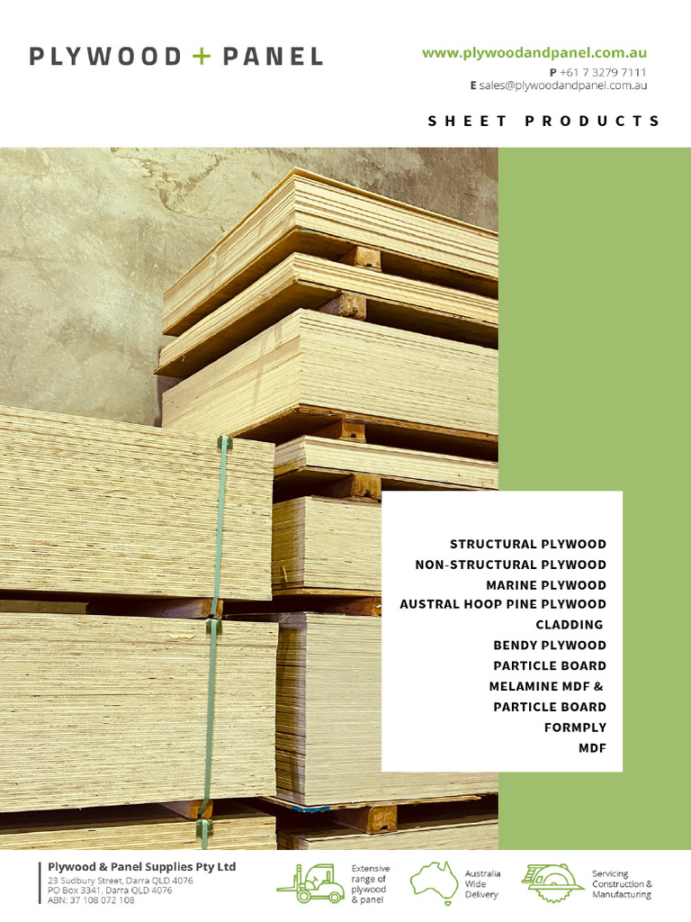 Plywood Panel Supplies Brochure V1.0 | PDF | Plywood | Adhesive