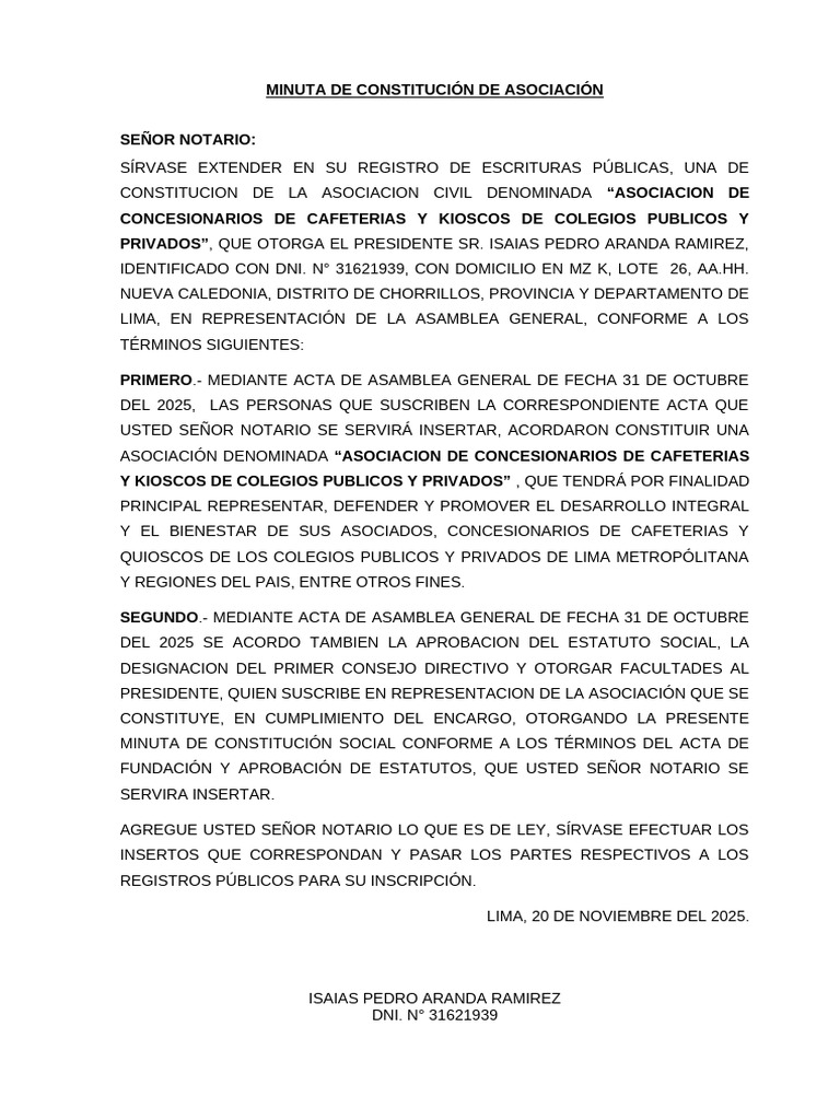 Minuta Cafeterias y Kioskos | PDF
