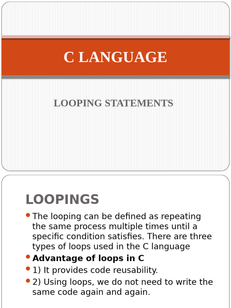 Looping Statements | PDF