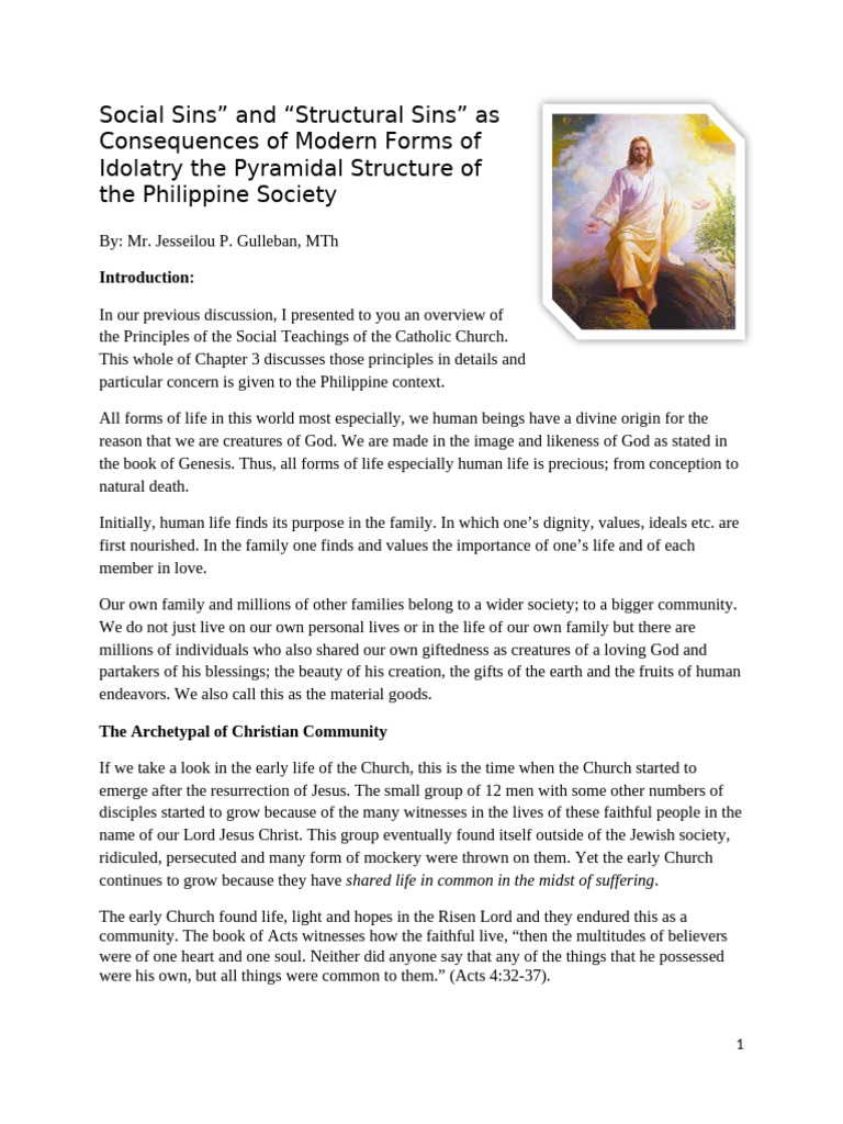 Social Sins | PDF | Catholic Church