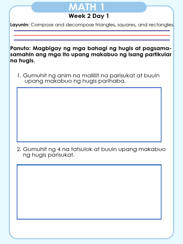 Math Worksheet Week 2 | PDF