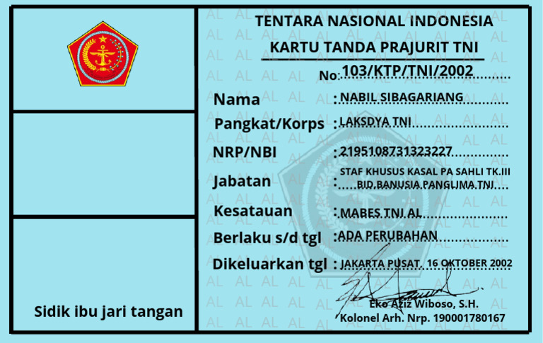KTP Tni Terdakwa Nabil Sibagariang PDF | PDF