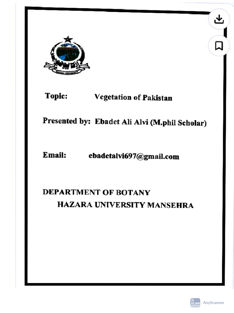 Vegetation of Pakistan | PDF