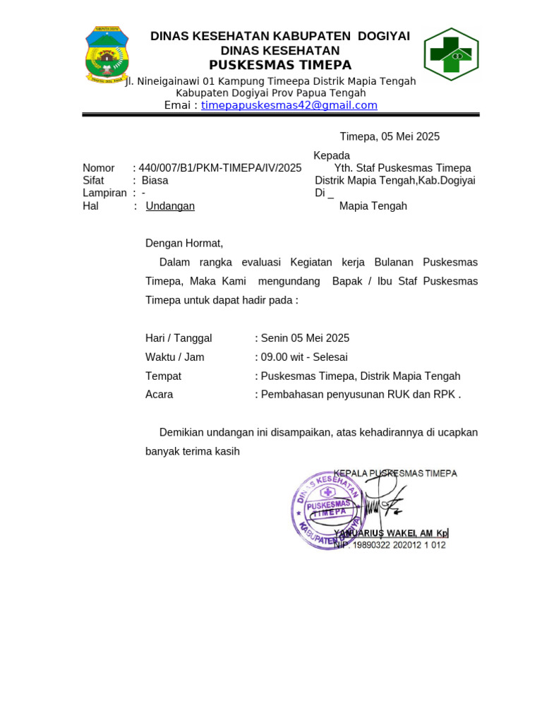 Undangan Rapat | PDF