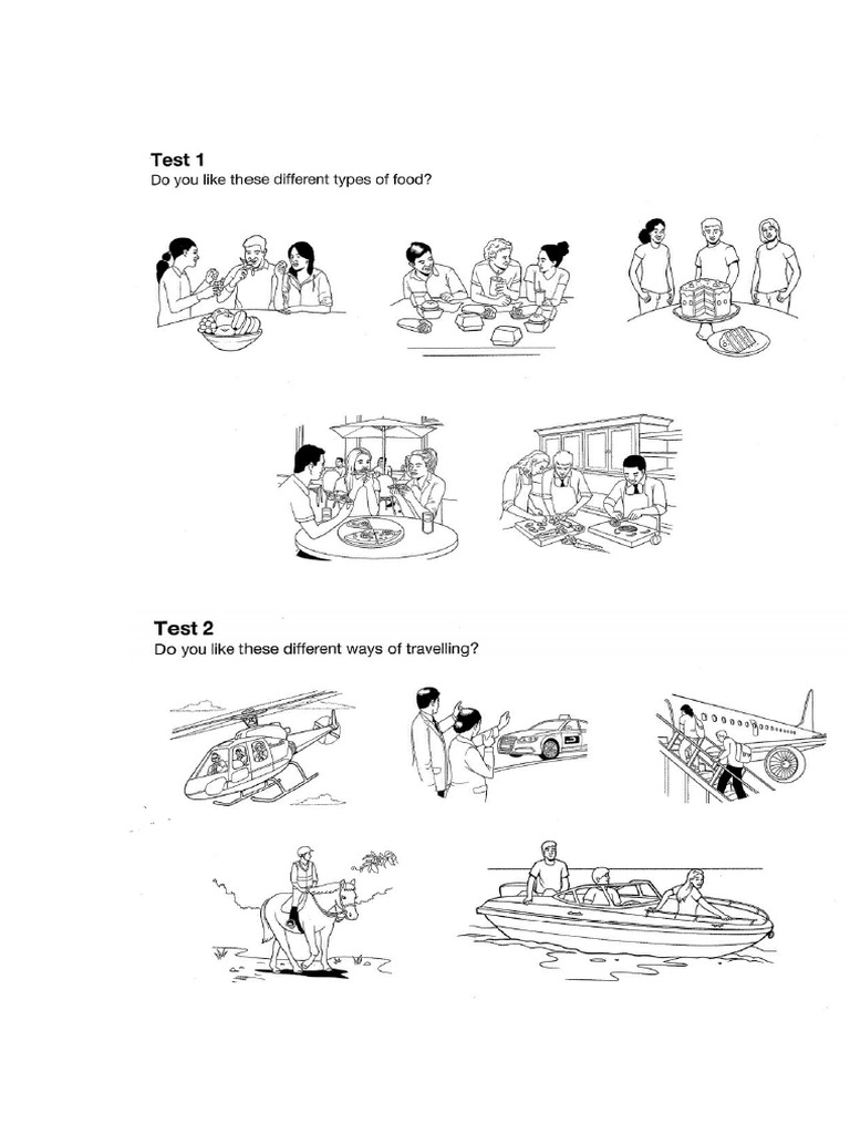 Visual Materials For Speaking Test 1234 | PDF