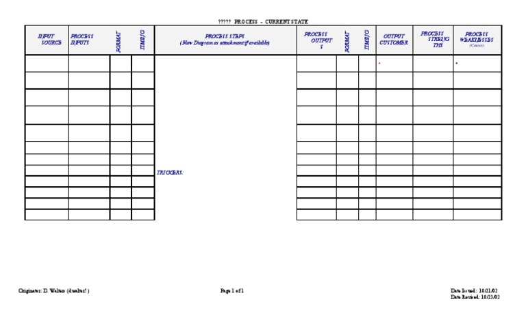 Blank Process Template | PDF