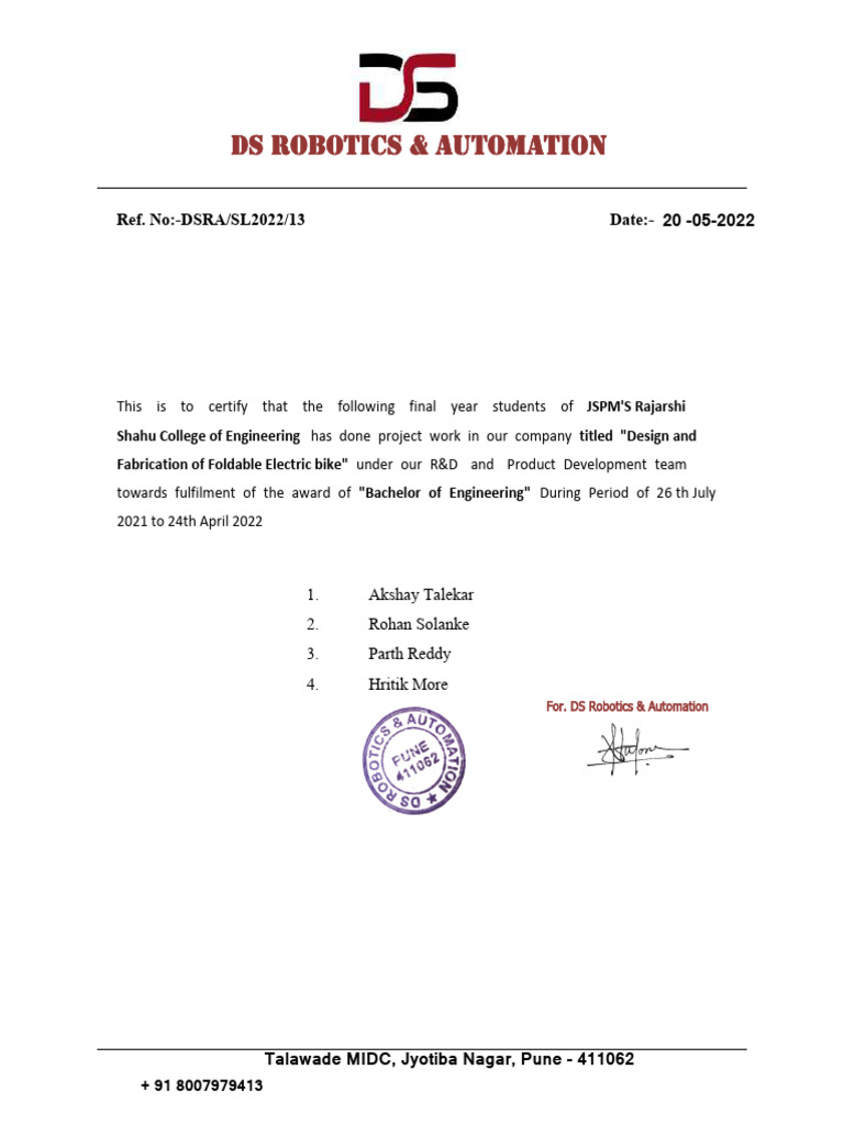 Ds Robotics Parikrama CL | PDF