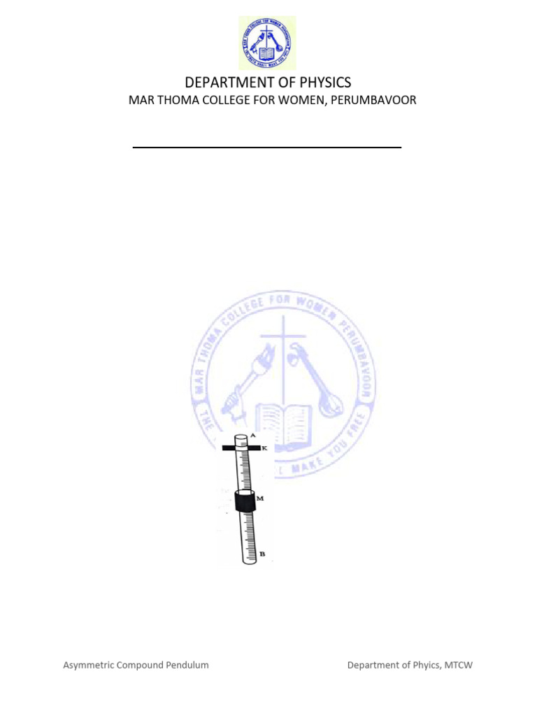 Assymetric Compound Pendulum | PDF | Pendulum | Classical Mechanics