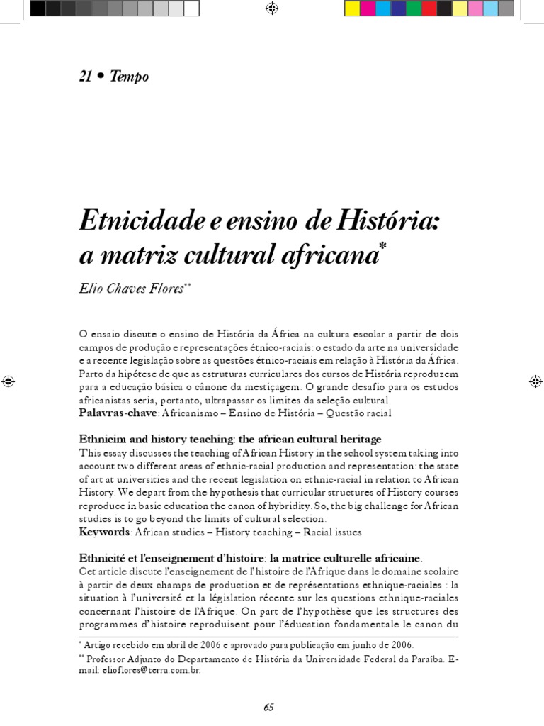 Etnicidade e Matriz Cultural Africana | PDF | Racismo | Discriminação e ...