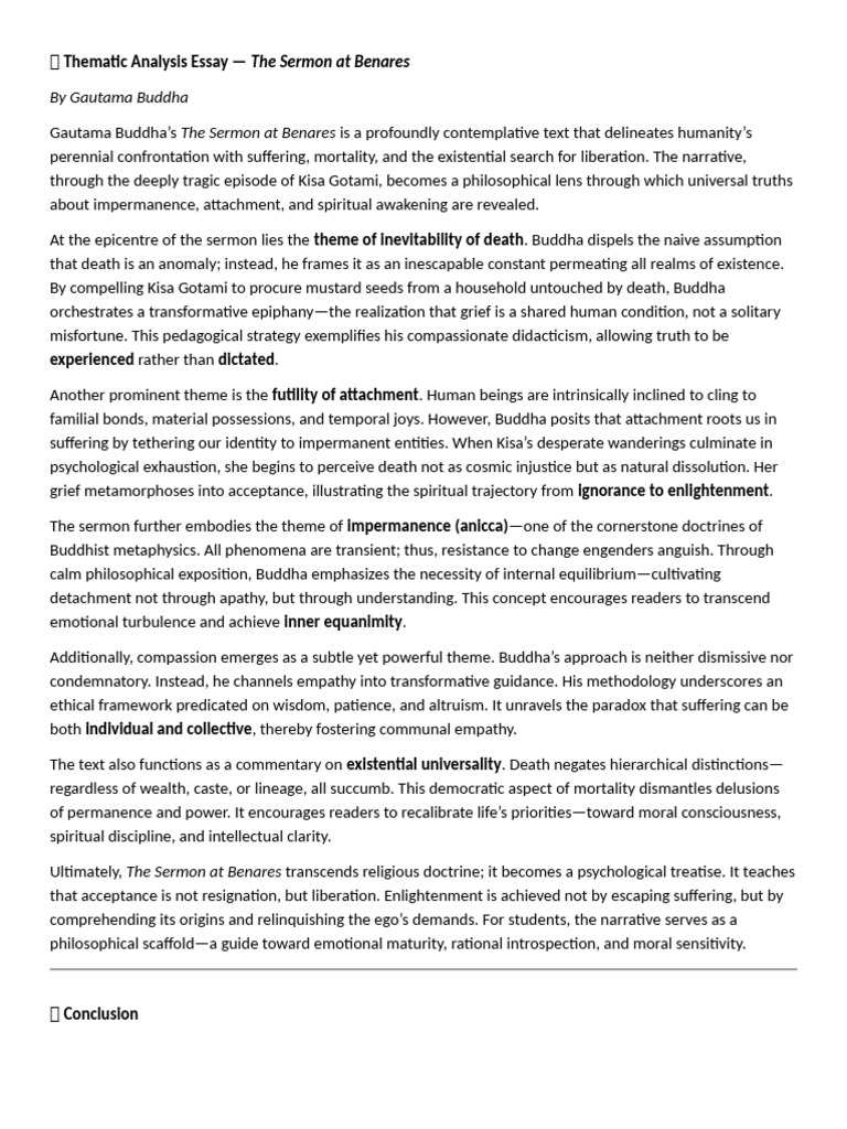 Thematic Analysis Essay | PDF | Courage | Wisdom