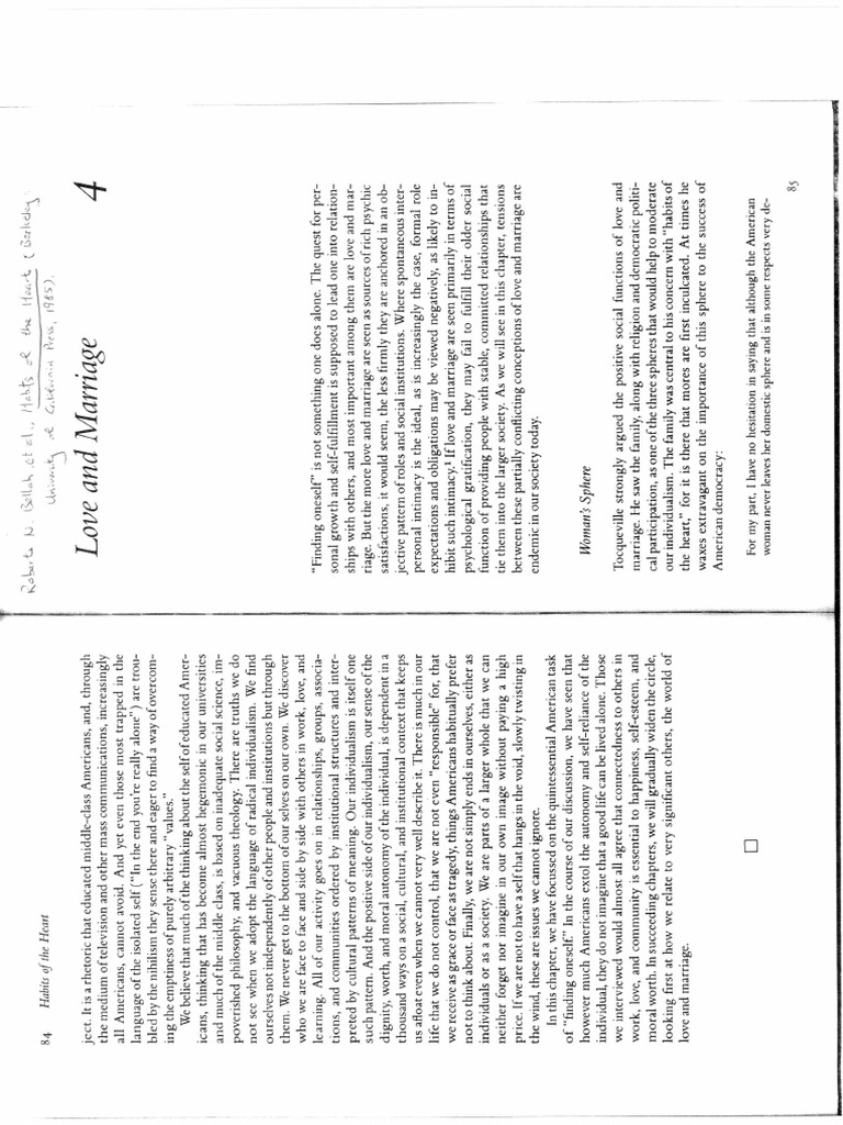 Bellah Habits of The Heart Chap4 | PDF