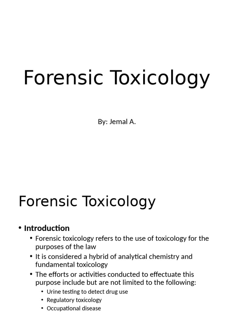 Chapter 9-Forensic Toxicology | PDF | Toxicology | Forensic Science